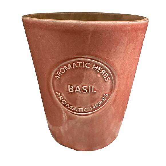 Other | Vintage Pottery Portugal Ceramic Pink Plant Pot Basil Ceramica ...